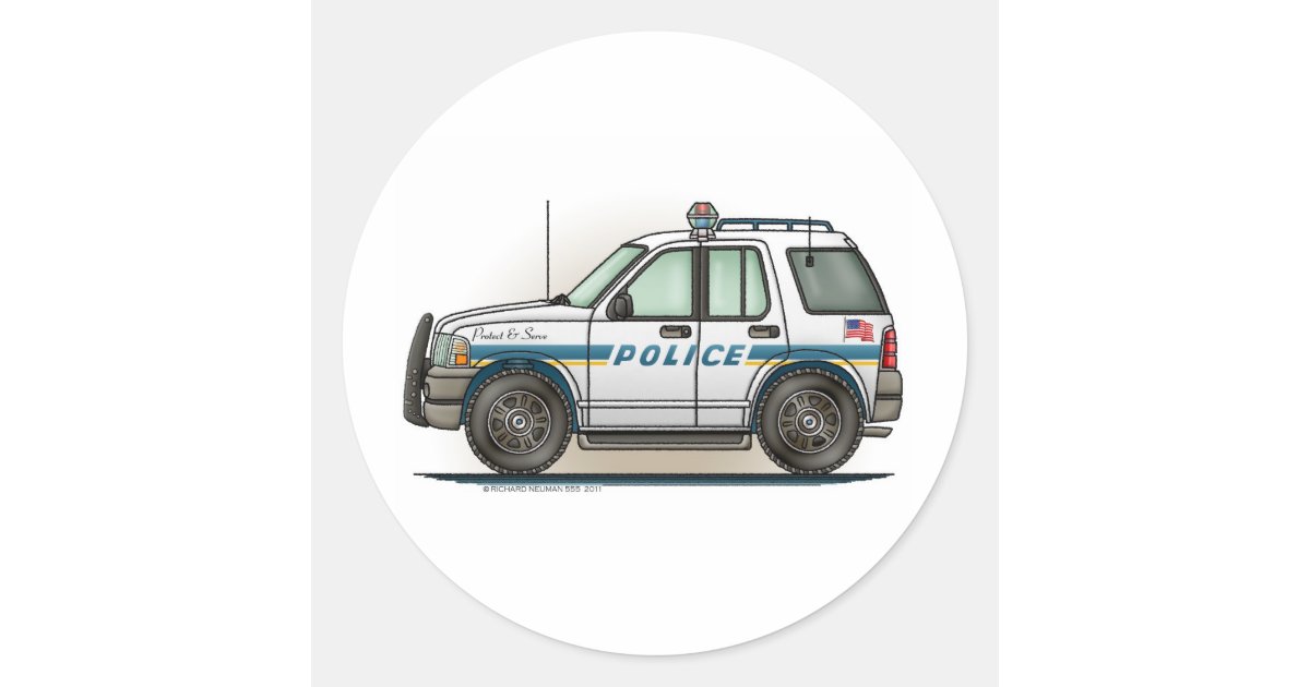 Police SUV Cruiser Car Cop Car Sticker | Zazzle