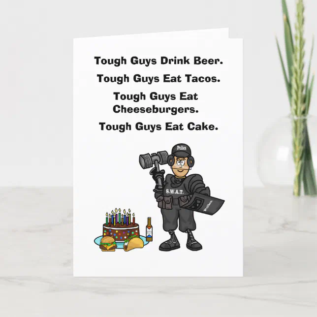 Police SWAT Officer Funny Birthday Card | Zazzle
