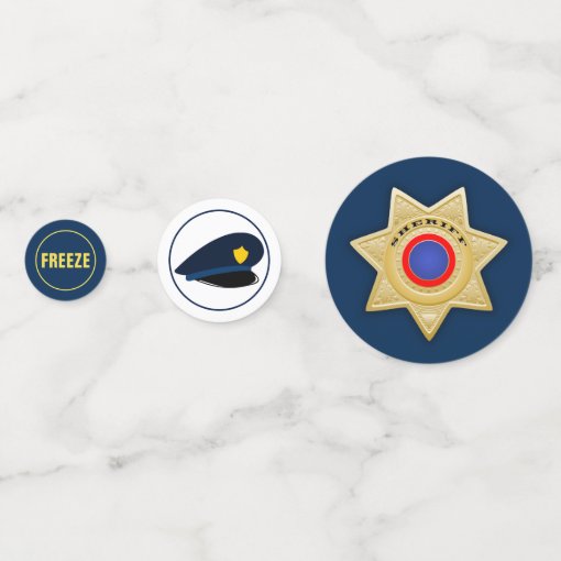 Police Theme Birthday Party Confetti | Zazzle