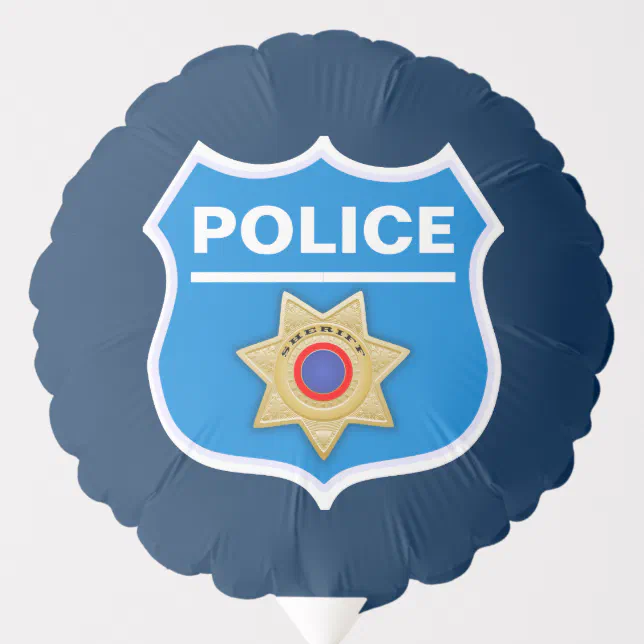 Police Theme Kids Birthday Party Balloon | Zazzle