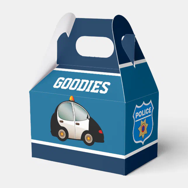 Police Theme Kids Birthday Party Favor Boxes | Zazzle