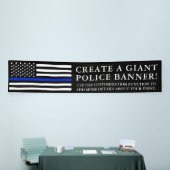 Police Themed American Flag Gigantic | Long Banner | Zazzle