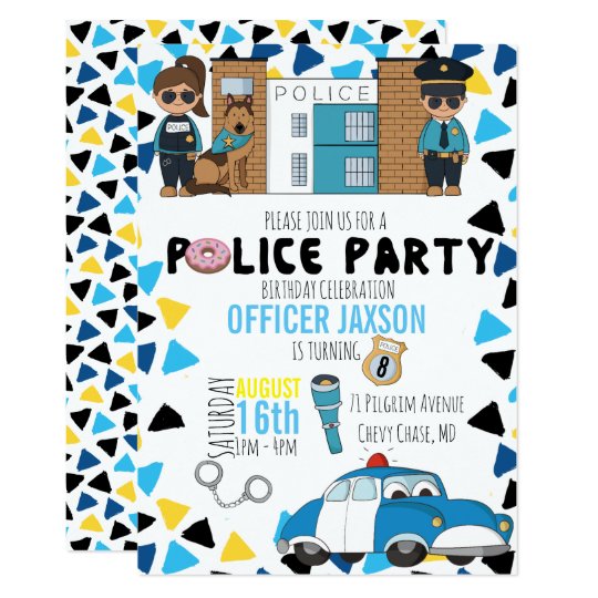 Police Themed Party Invitation | Zazzle.com