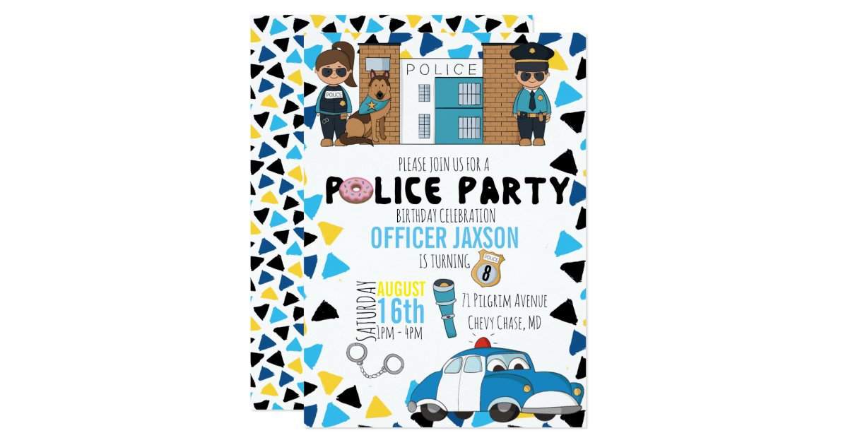Police Themed Party Invitation | Zazzle.com