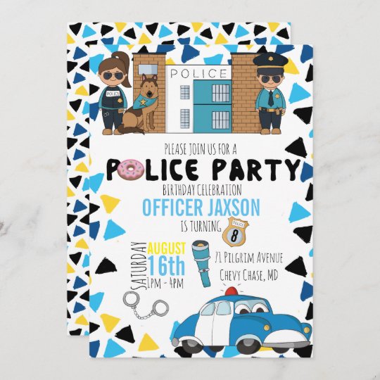 Police Themed Party Invitation | Zazzle.com
