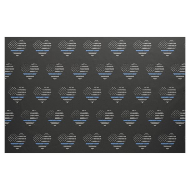 Thin Blue Line Fabric | Zazzle
