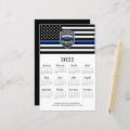 Police Thin Blue Line Logo 2022 Calendar Card | Zazzle