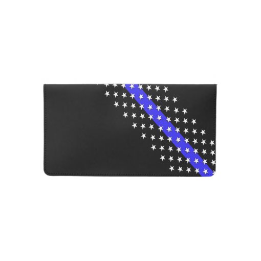 Police Thin Blue Line Stars and Stripes Checkbook Cover | Zazzle