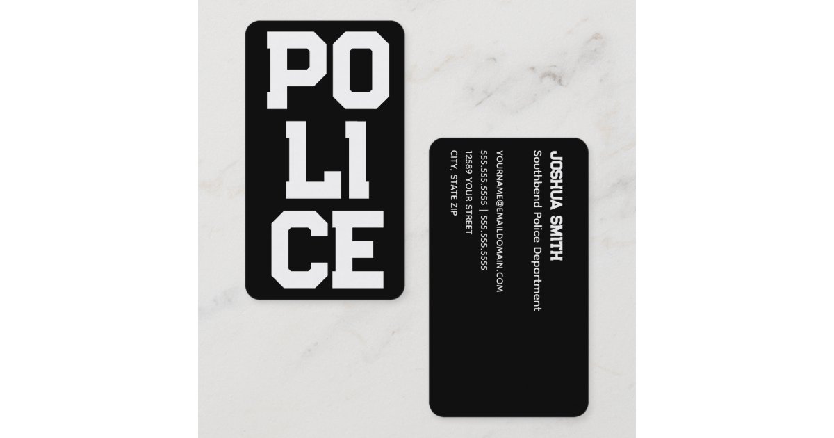 Police Vertical Business Card | Zazzle