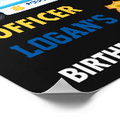 Police welcome party sign Police party poster | Zazzle