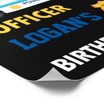 Police welcome party sign Police party poster | Zazzle