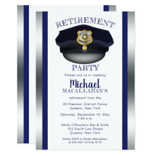 Police Retirement Invitations | Zazzle