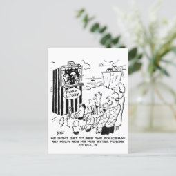 Policeman Punch & Judy Joke Postcard | Zazzle