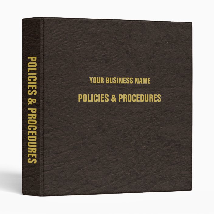 Policies and Procedures Manual 3 Ring Binder | Zazzle.com