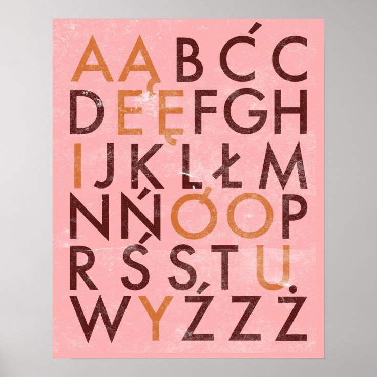 POLISH ALPHABET POSTER | Zazzle