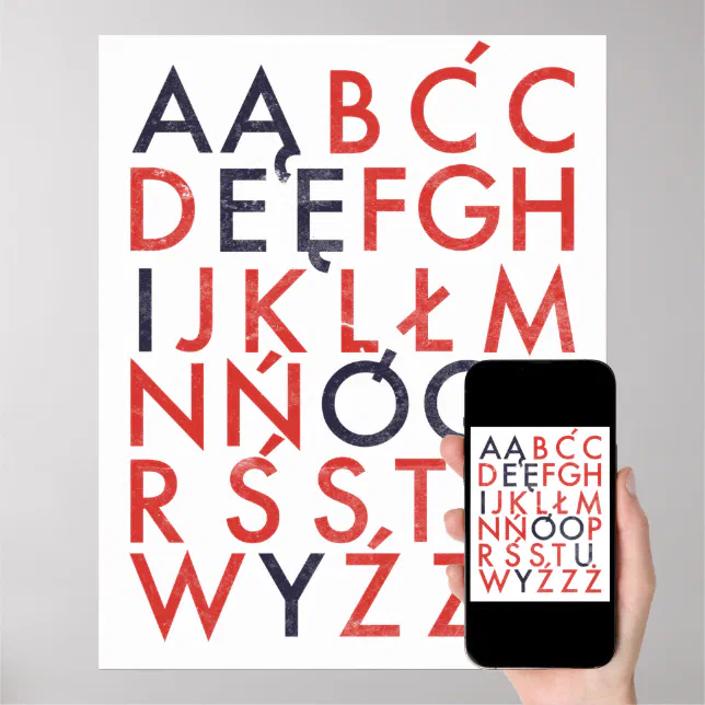 Polish Alphabet Poster | Zazzle