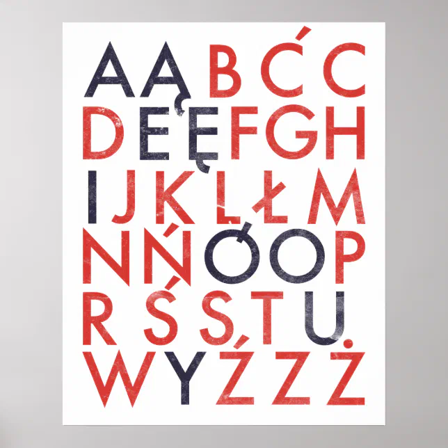 Polish Alphabet Poster | Zazzle