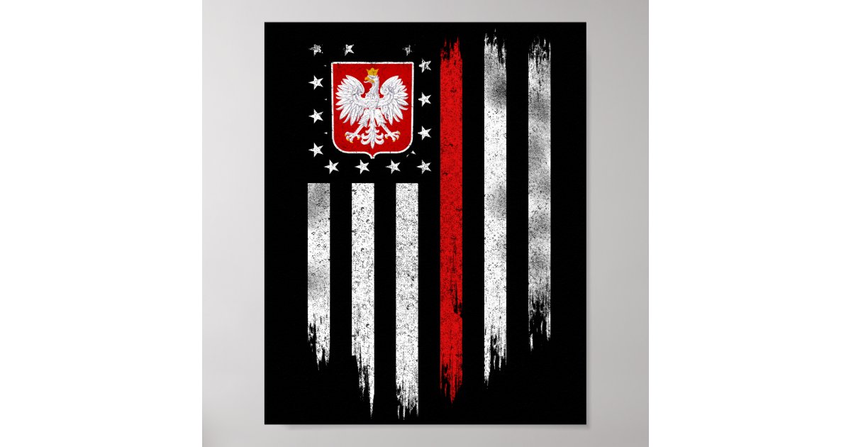 Polish American Flag Combo Poland Usa Polska Poster | Zazzle