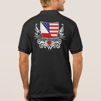 Polish-American Shield Flag Polo Shirt | Zazzle