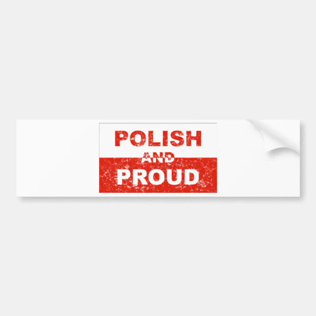 Polish And Proud Bumper Sticker | Zazzle