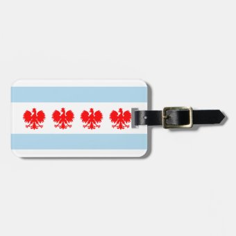 Polish Chicago Flag Luggage Tag | Zazzle