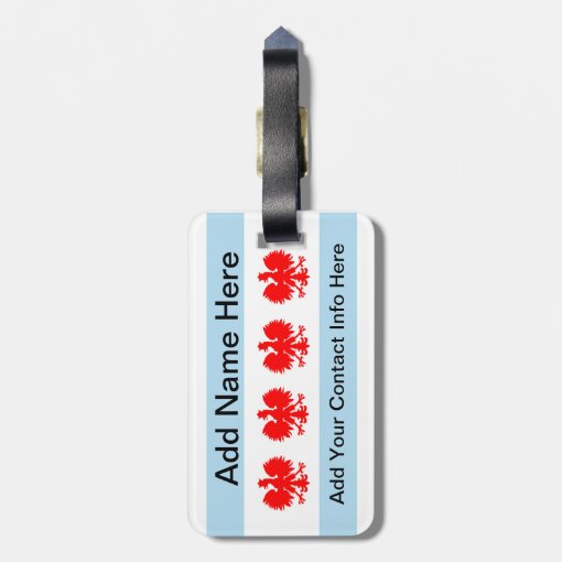 Polish Chicago Flag Luggage Tag | Zazzle