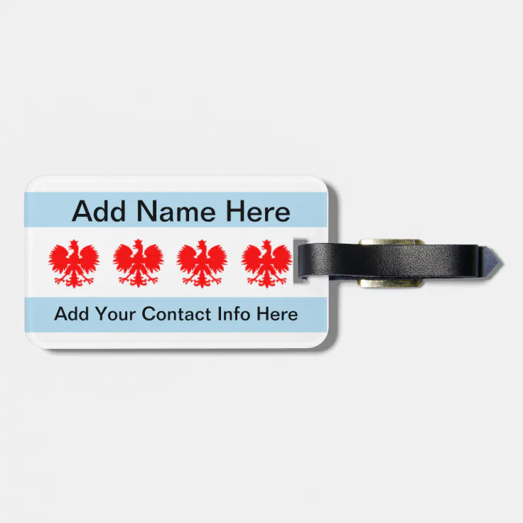 Polish Chicago Flag Luggage Tag | Zazzle