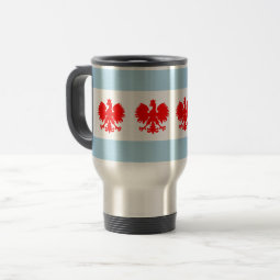 Polish Chicago Flag Travel Mug | Zazzle