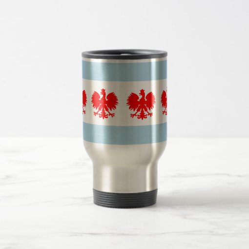 Polish Chicago Flag Travel Mug | Zazzle