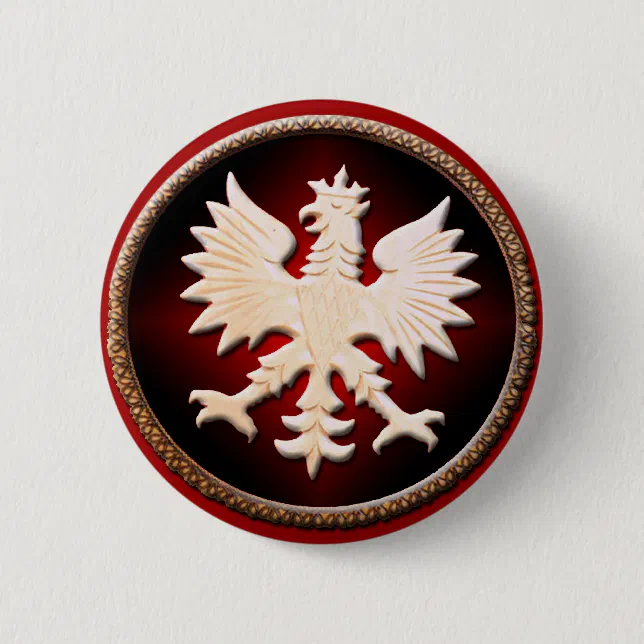 Polish Eagle Button | Zazzle