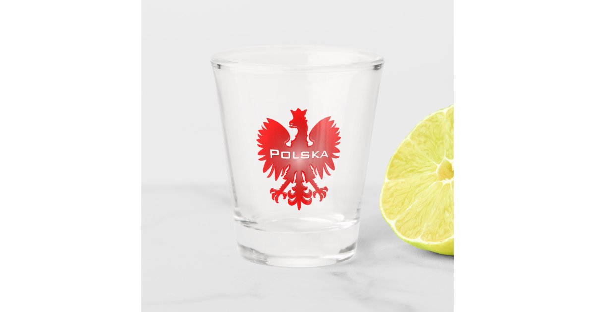 Polish Eagle Shot Glass | Zazzle