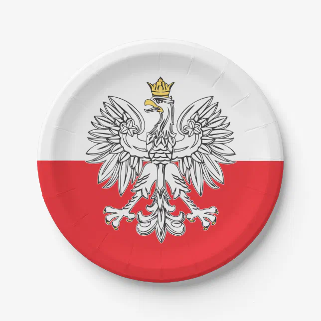 Polish Eagle With Gold Crown Paper Plate | Zazzle