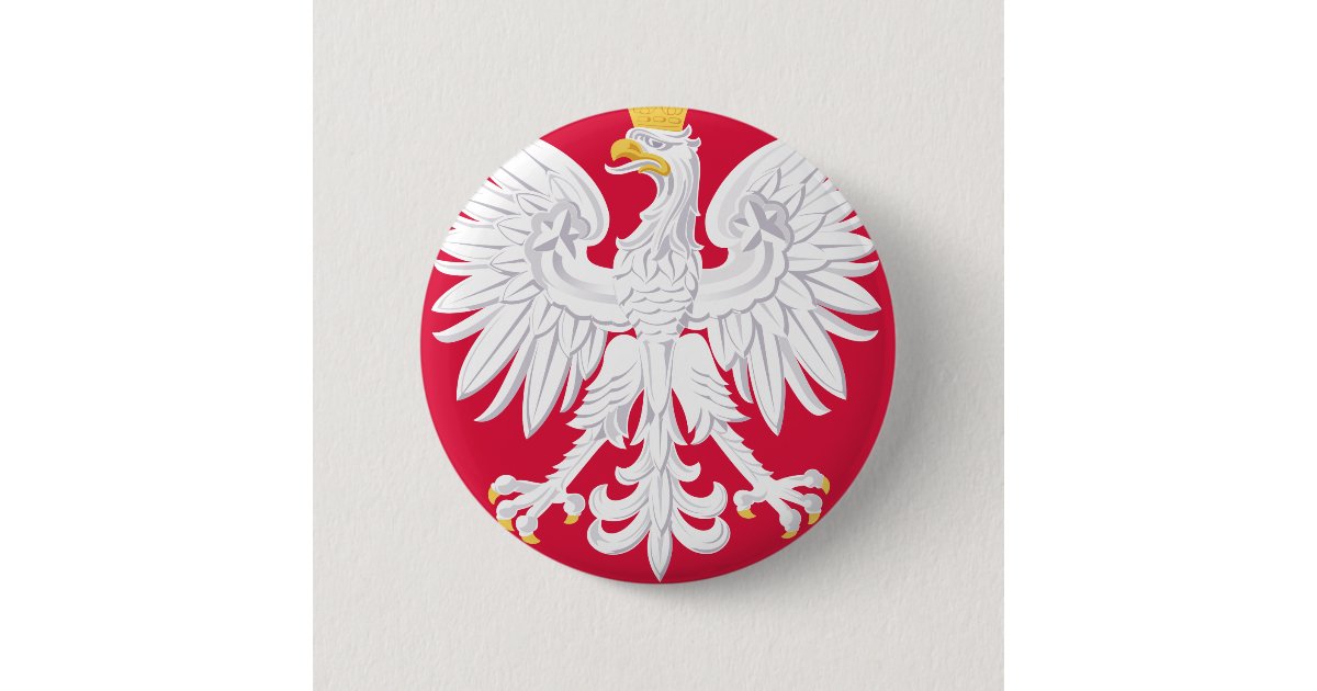 Polish Emblem - Poland Shield - Polska Herb Polski Button | Zazzle