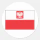 Polish Falcon Flag Classic Round Sticker | Zazzle