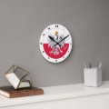 Polish Flag & Eagle, Poland fashion /trendy design Round Clock | Zazzle