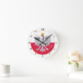 Polish Flag & Eagle, Poland fashion /trendy design Round Clock | Zazzle