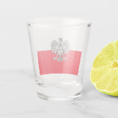 Polish flag shot glass | Zazzle