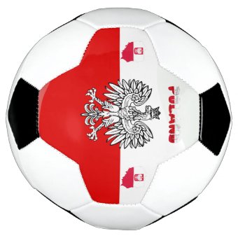 Polish flag soccer ball | Zazzle