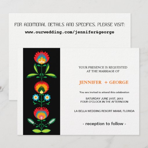 Polish Floral Embroidery, Invitation | Zazzle