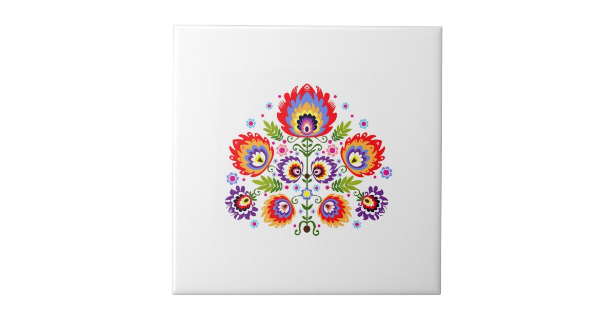 polish folk tile | Zazzle
