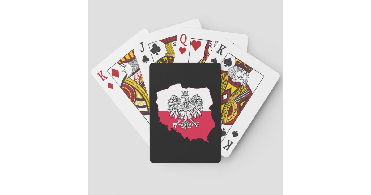 Polish Map Flag Playing Cards | Zazzle