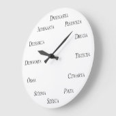 Polish Numbers Language Learning Customizable Large Clock | Zazzle