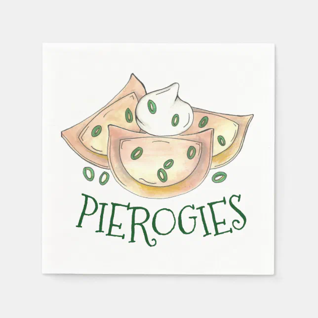 Polish Pierogies Dumpling Potato Pierogi Cuisine Paper Napkins | Zazzle