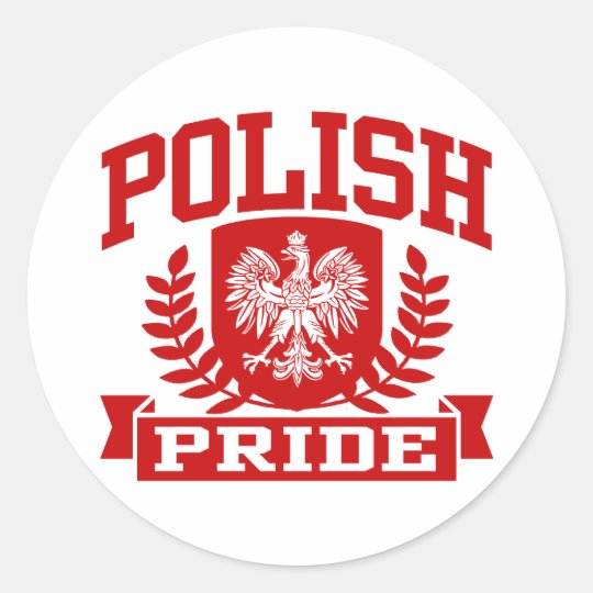 Polish Pride Classic Round Sticker | Zazzle.com