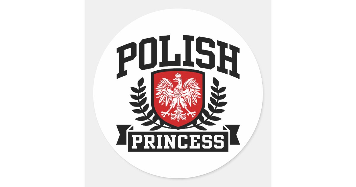 Polish Princess Classic Round Sticker | Zazzle