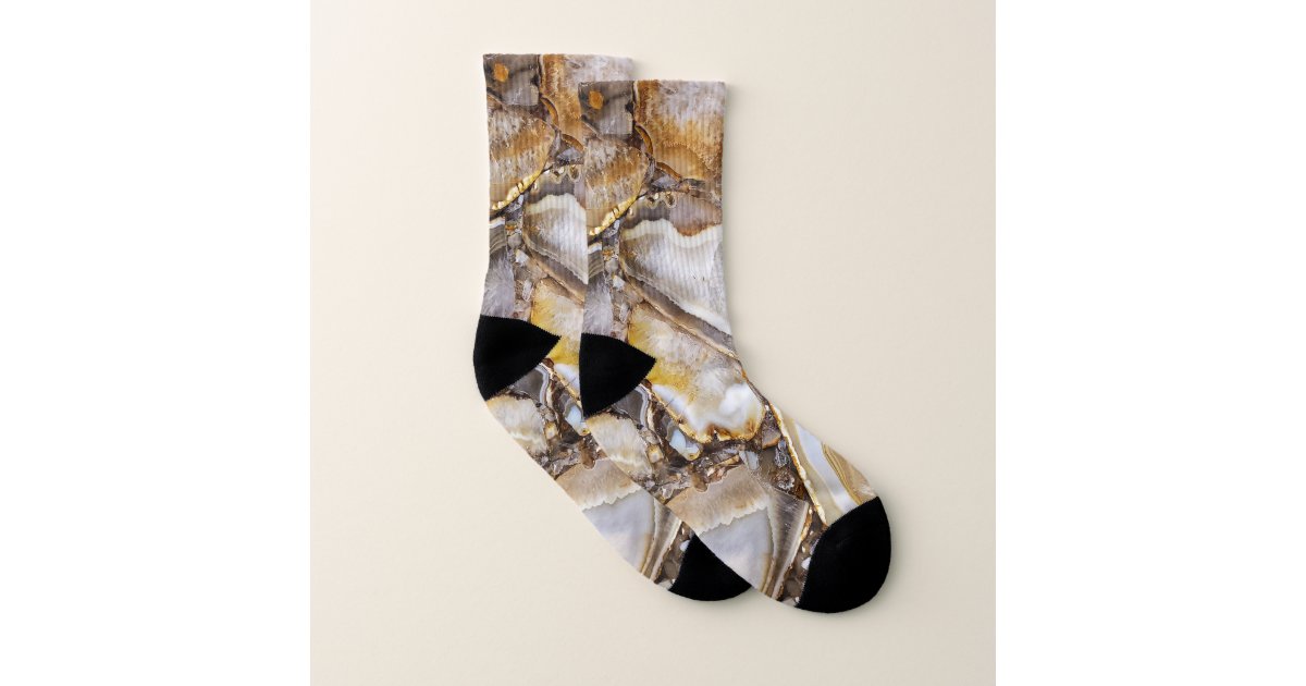 Polished Geode Stones Socks | Zazzle