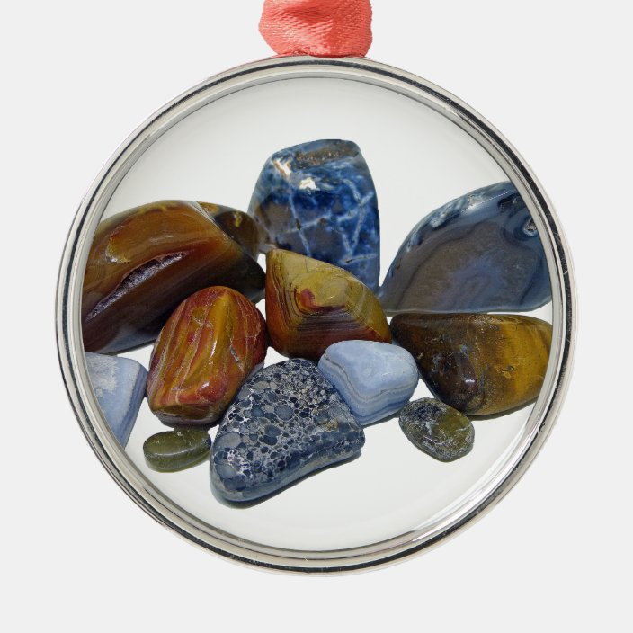 Polished Rocks Metal Ornament | Zazzle.com
