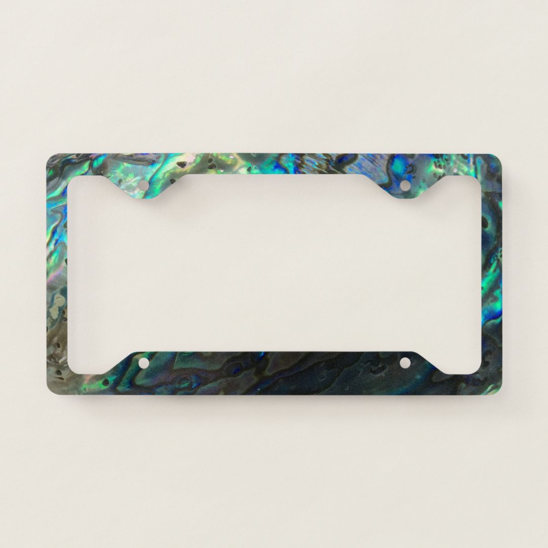 Polished Shell License Plate Frame | Zazzle