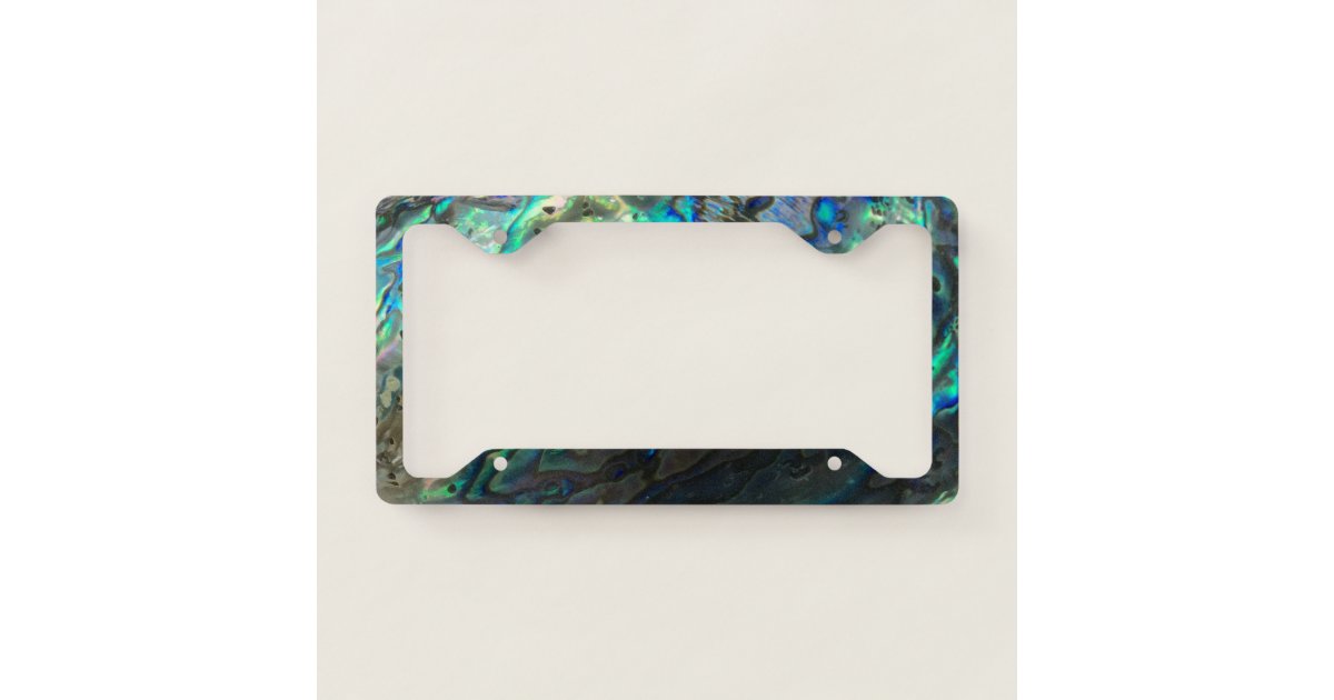Polished Shell License Plate Frame | Zazzle