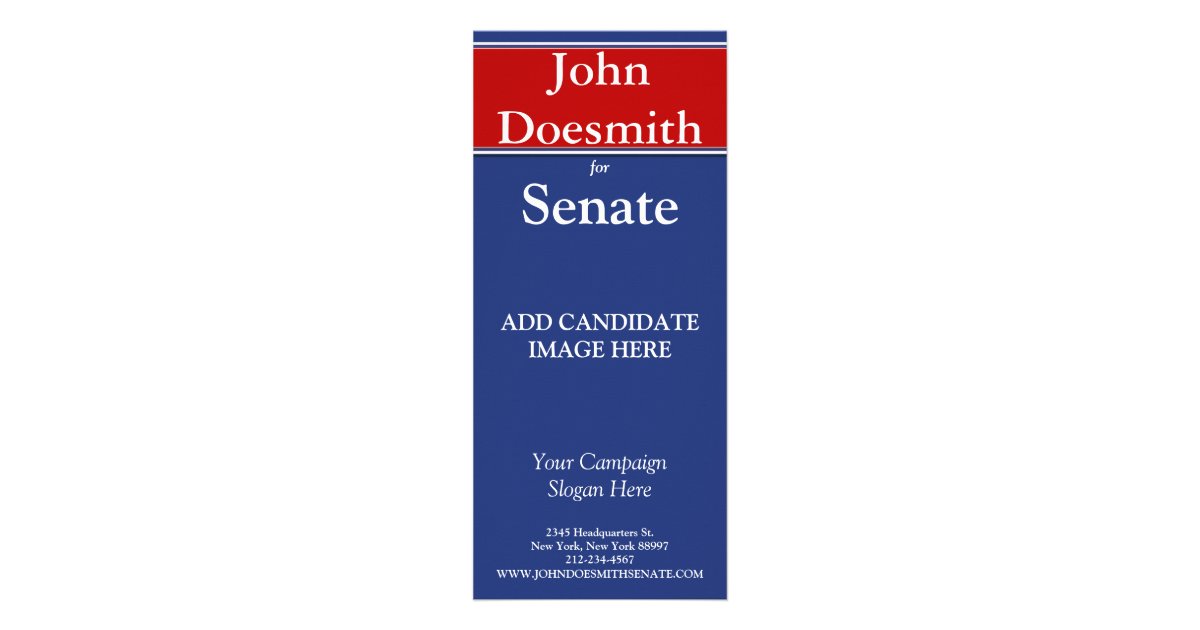 Politcal Election Campaign Rack Card Template | Zazzle